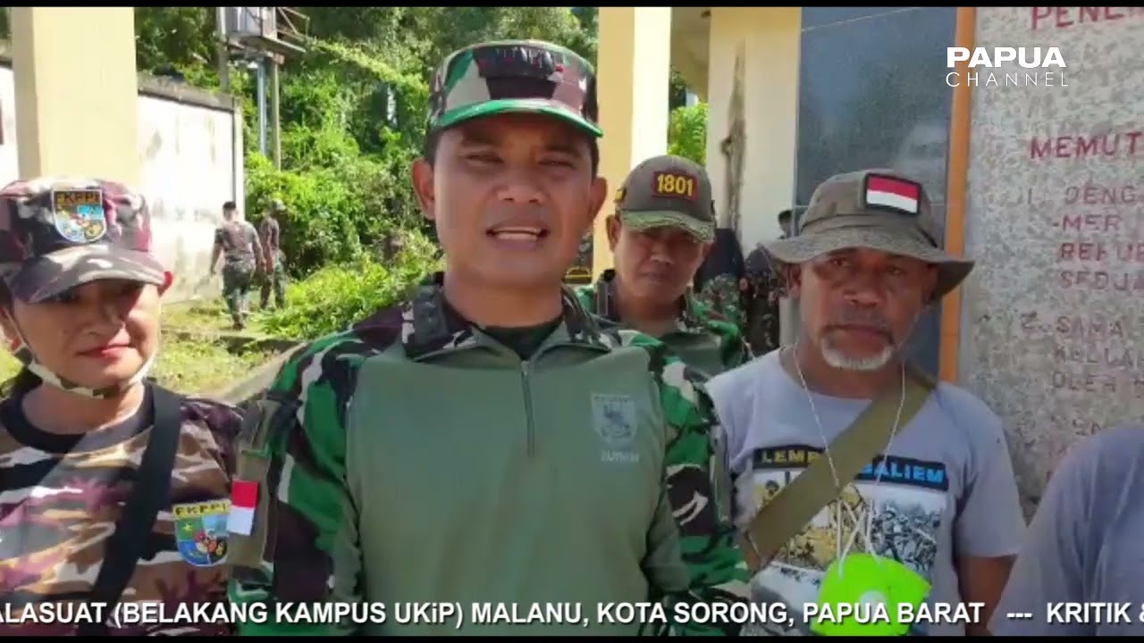 SAMBUT HARI PAHLAWAN, PRAJURIT KODIM MANOKWARI RENOVASI TUGU PEPERA ...